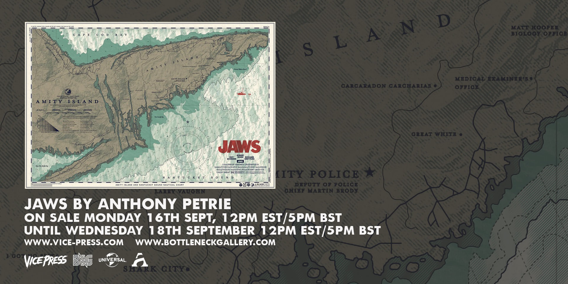 VP x BNG Present: Jaws "Chum Chart" by Anthony Petrie – Vice Press