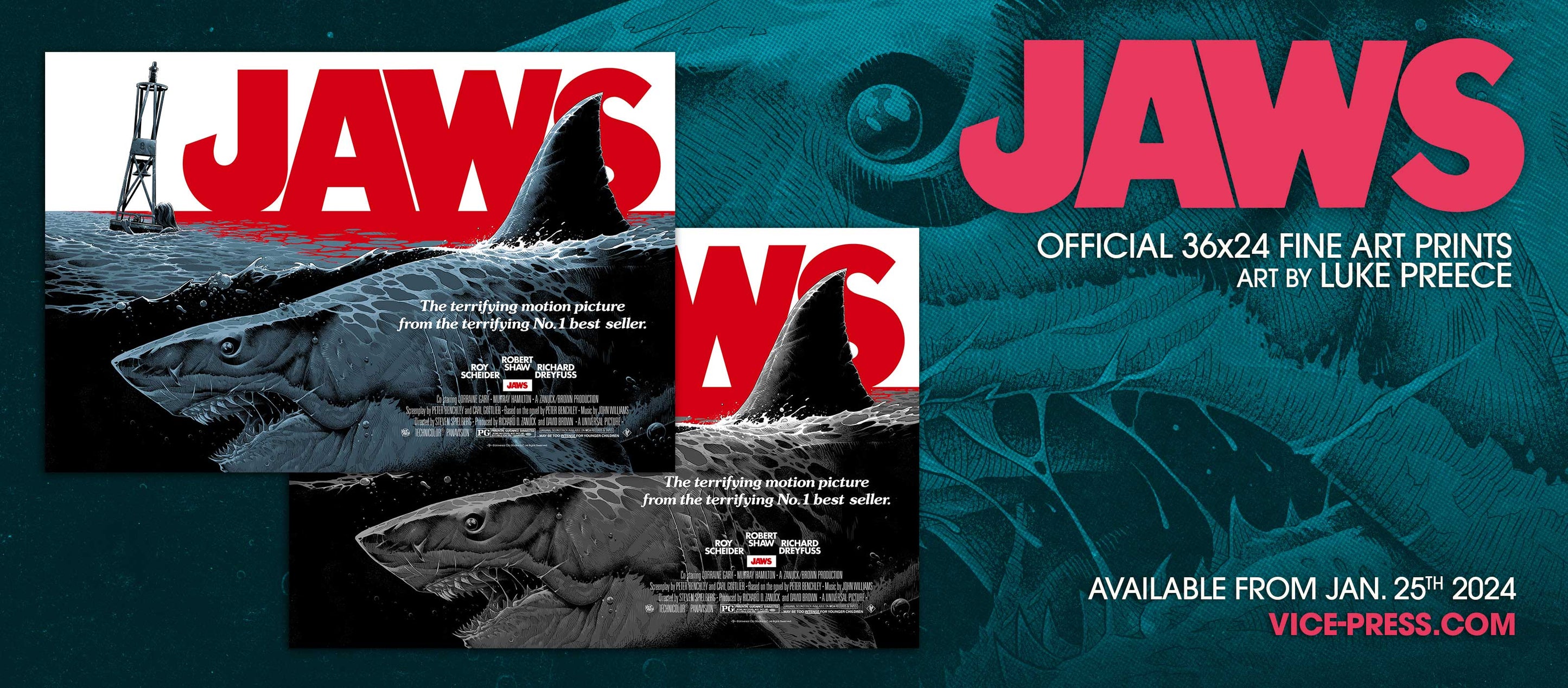 Jaws - Movie Posters by Luke Preece | Vice Press