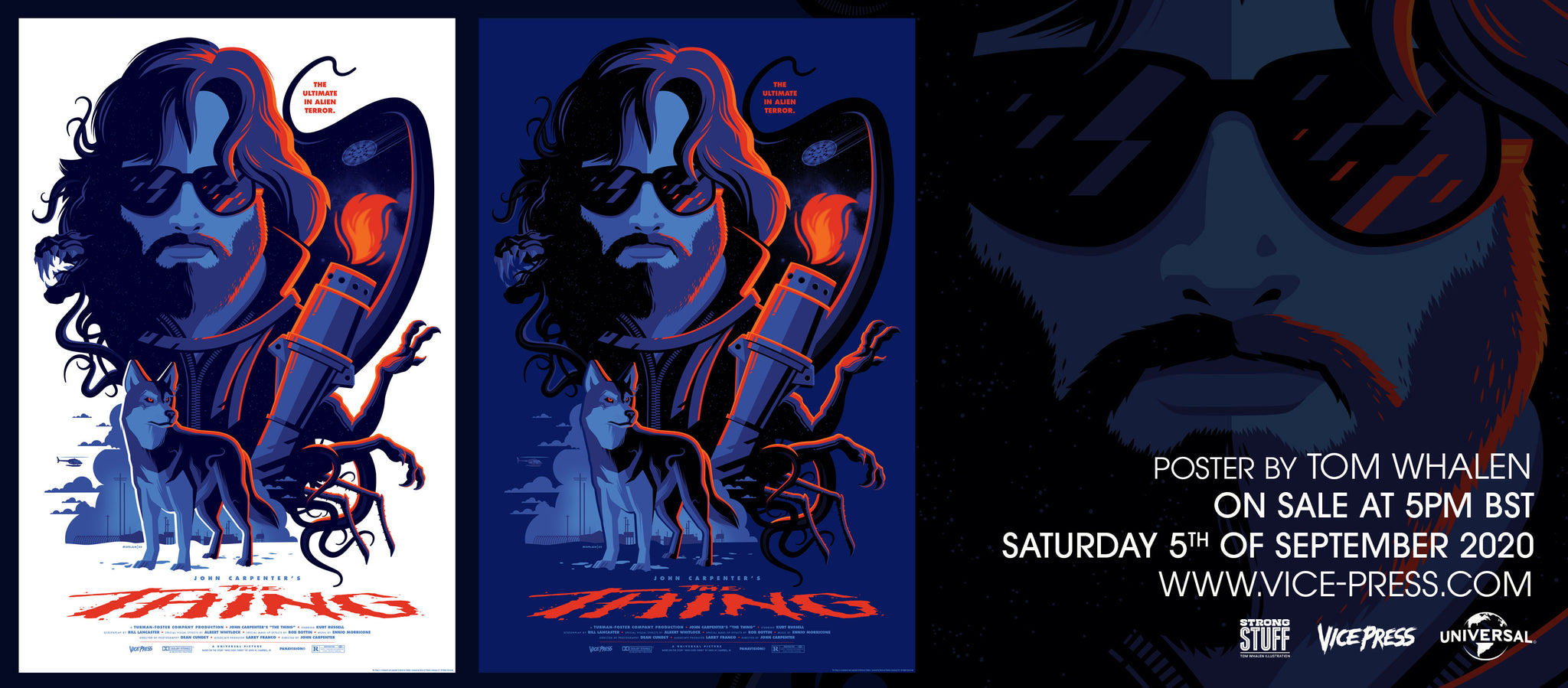 The Thing by Tom Whalen & Jaws by Matt Ferguson – Vice Press