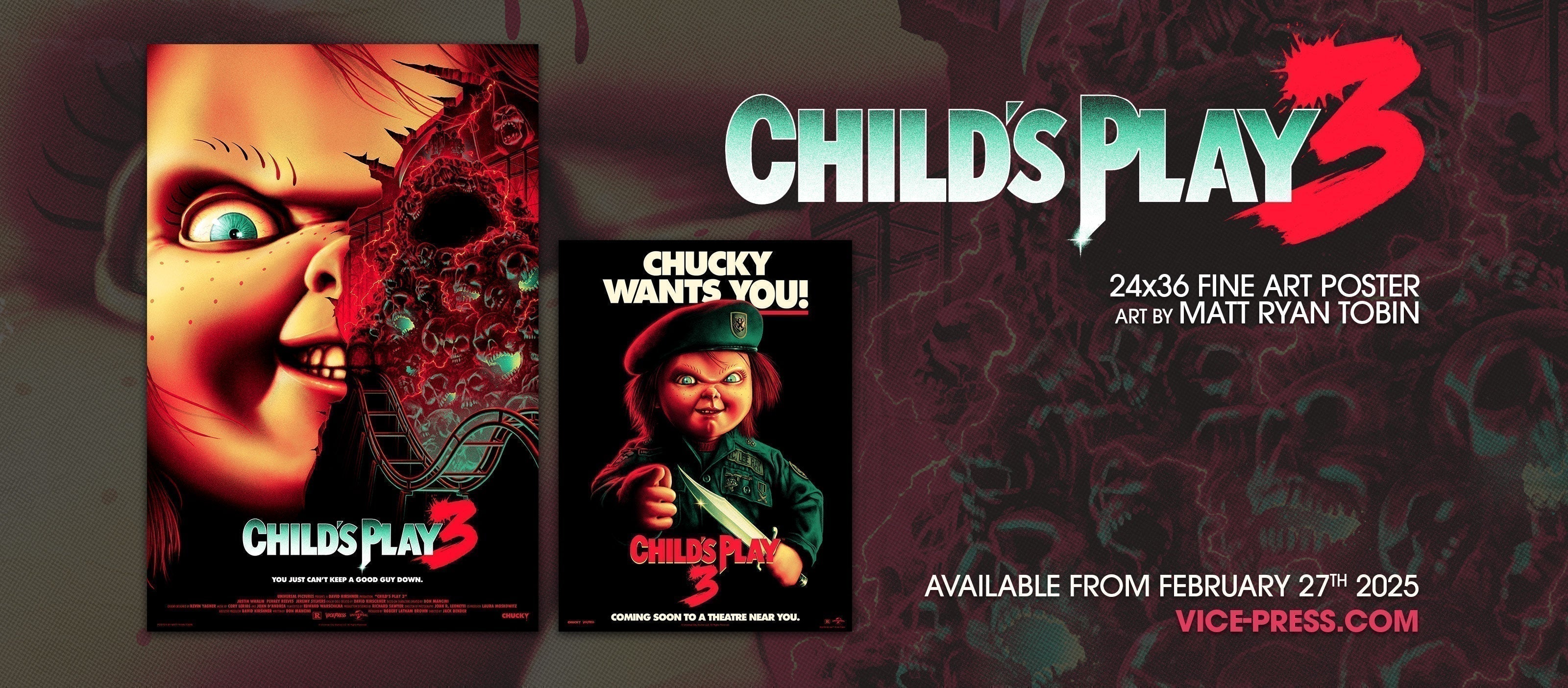 Child's Play 3 Movie Posters By Matt Ryan Tobin | Vice Press