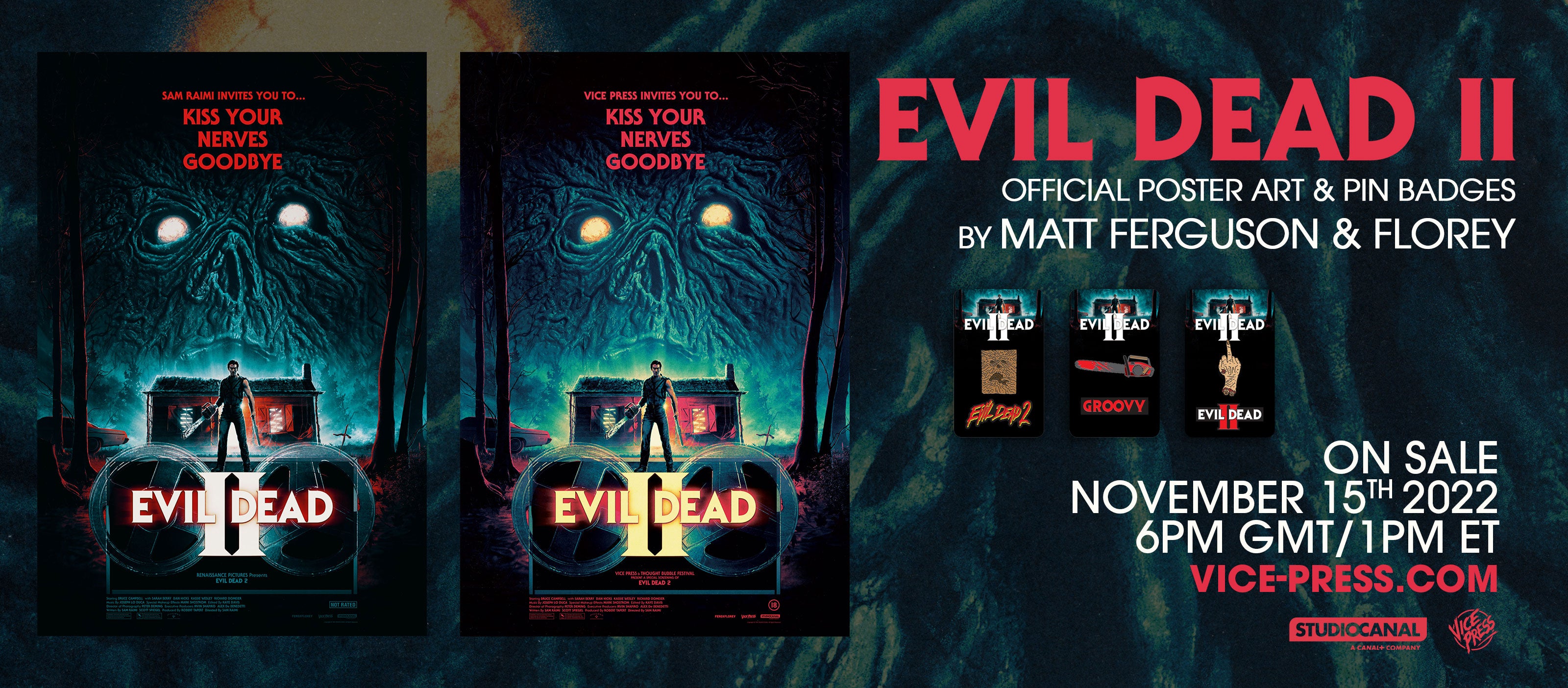 Evil Dead II - Posters & Pins by Matt Ferguson & Florey | Vice Press