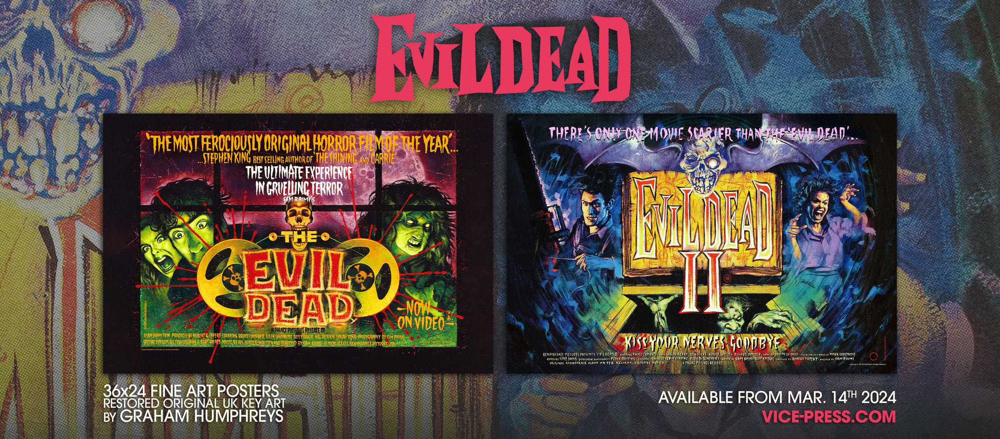 The Evil Dead & Evil Dead II by Graham Humphreys | Vice Press