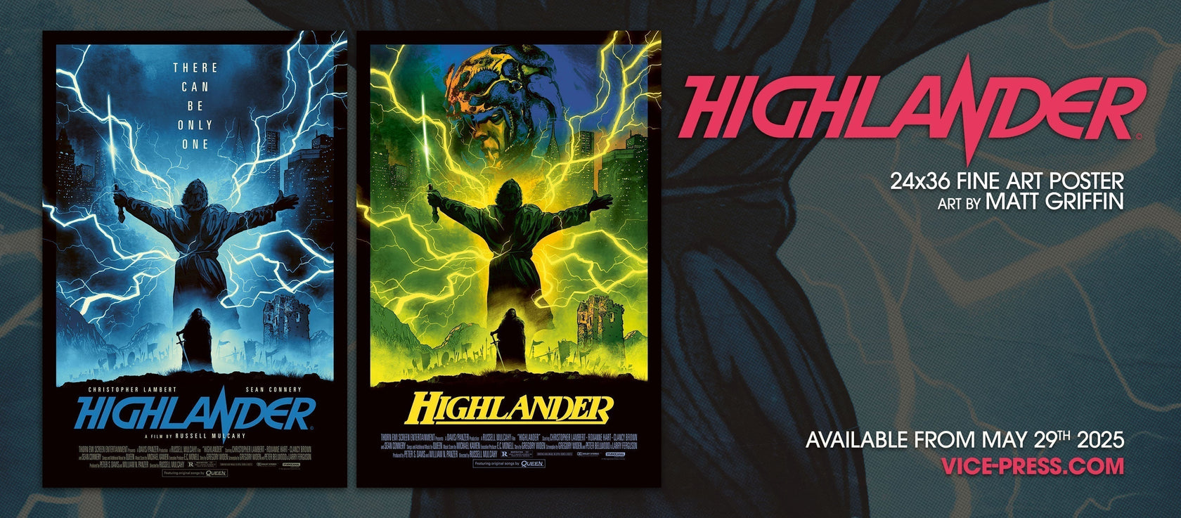Highlander Movie Poster By Matt Griffin | Vice Press