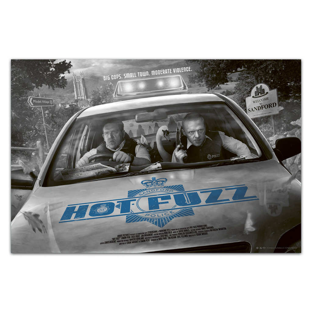 Hot Fuzz (Foil Variant) - Poster by Kevin Wilson | Vice Press