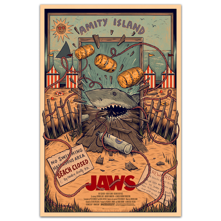 Jaws - Movie Poster By Sam Dunn | Vice Press