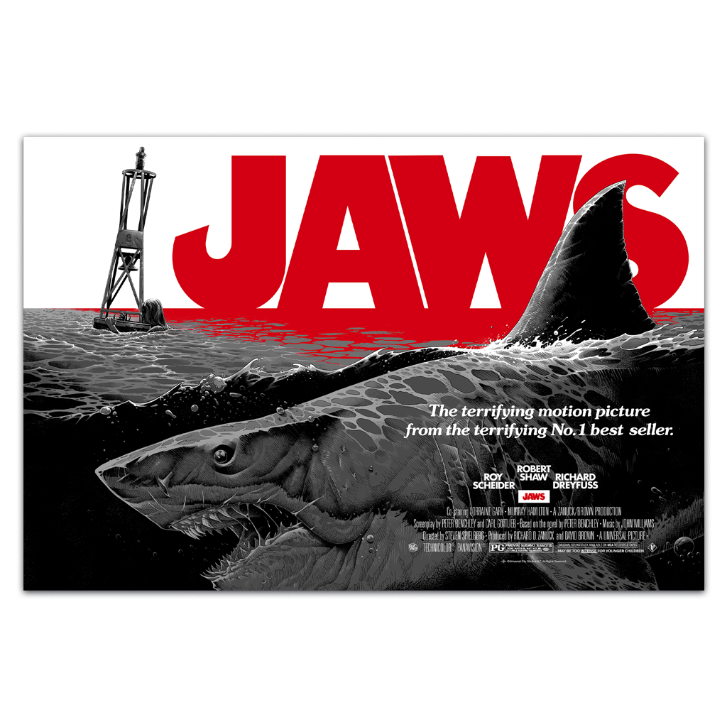 Jaws (Variant) - Movie Poster by Luke Preece | Vice Press