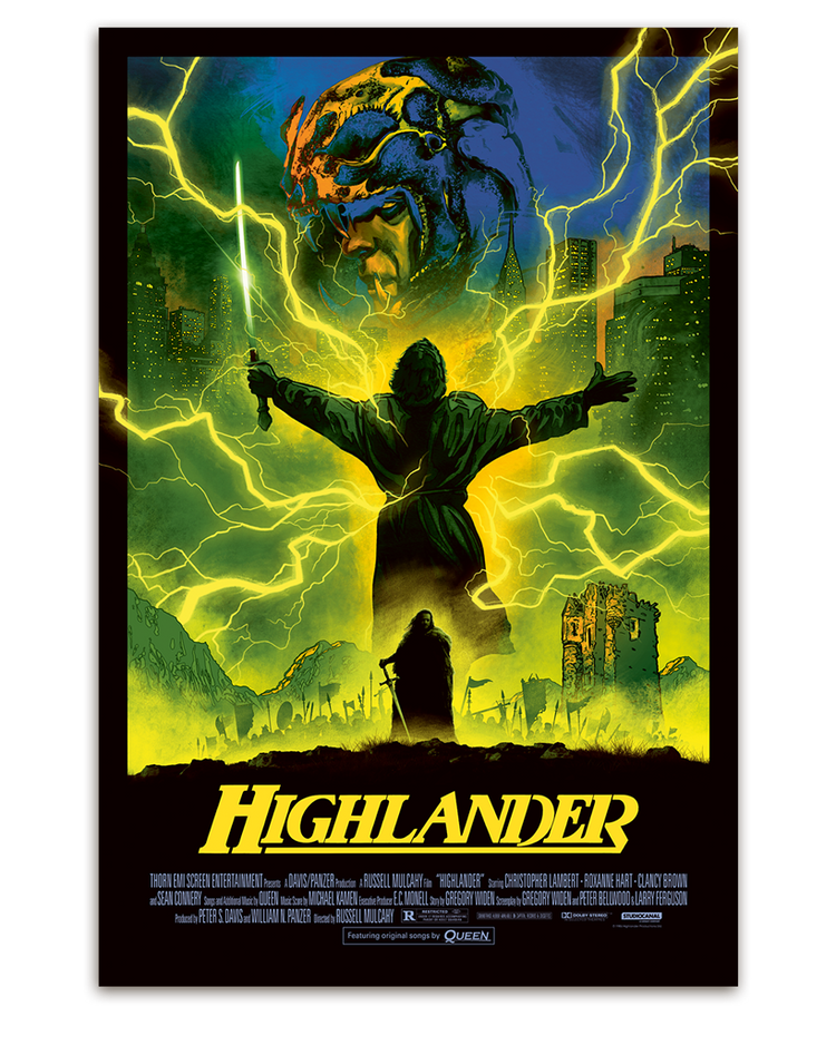 Highlander (Variant) Movie Poster By Matt Griffin | Vice Press