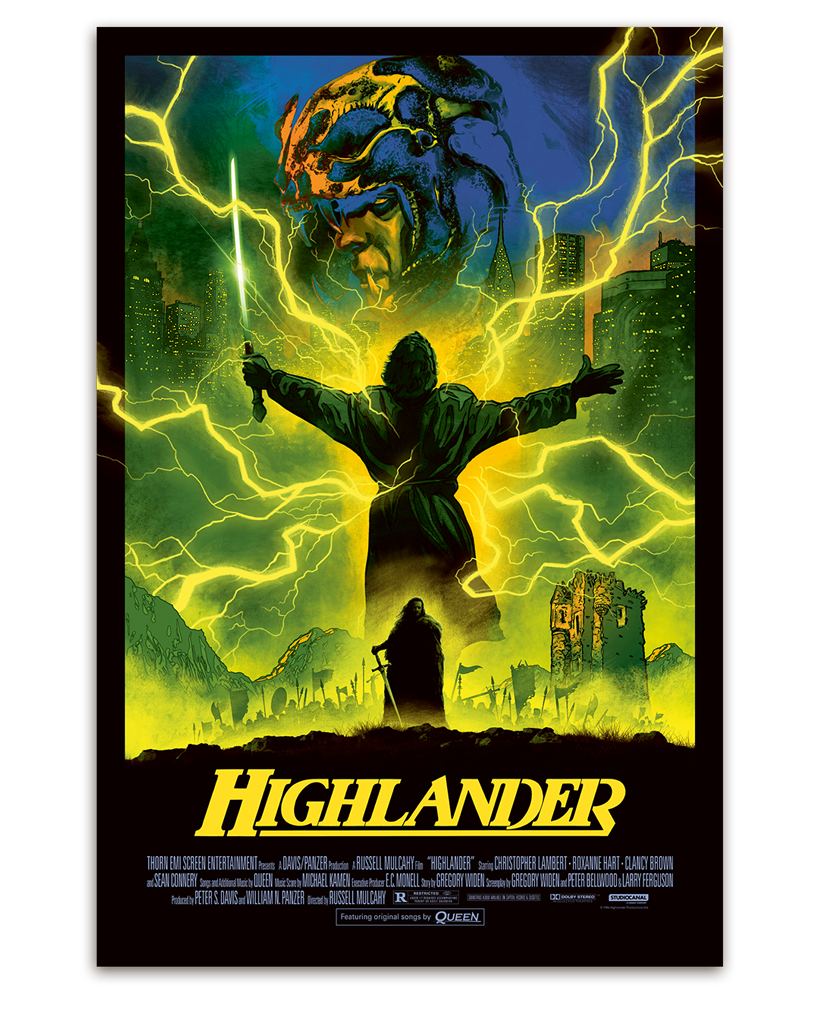 Highlander (Variant) Movie Poster By Matt Griffin | Vice Press