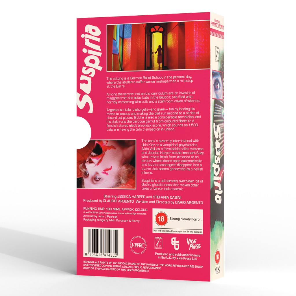 Suspiria VHS - Volk Dance Edition VHS | Vice Press Home Video