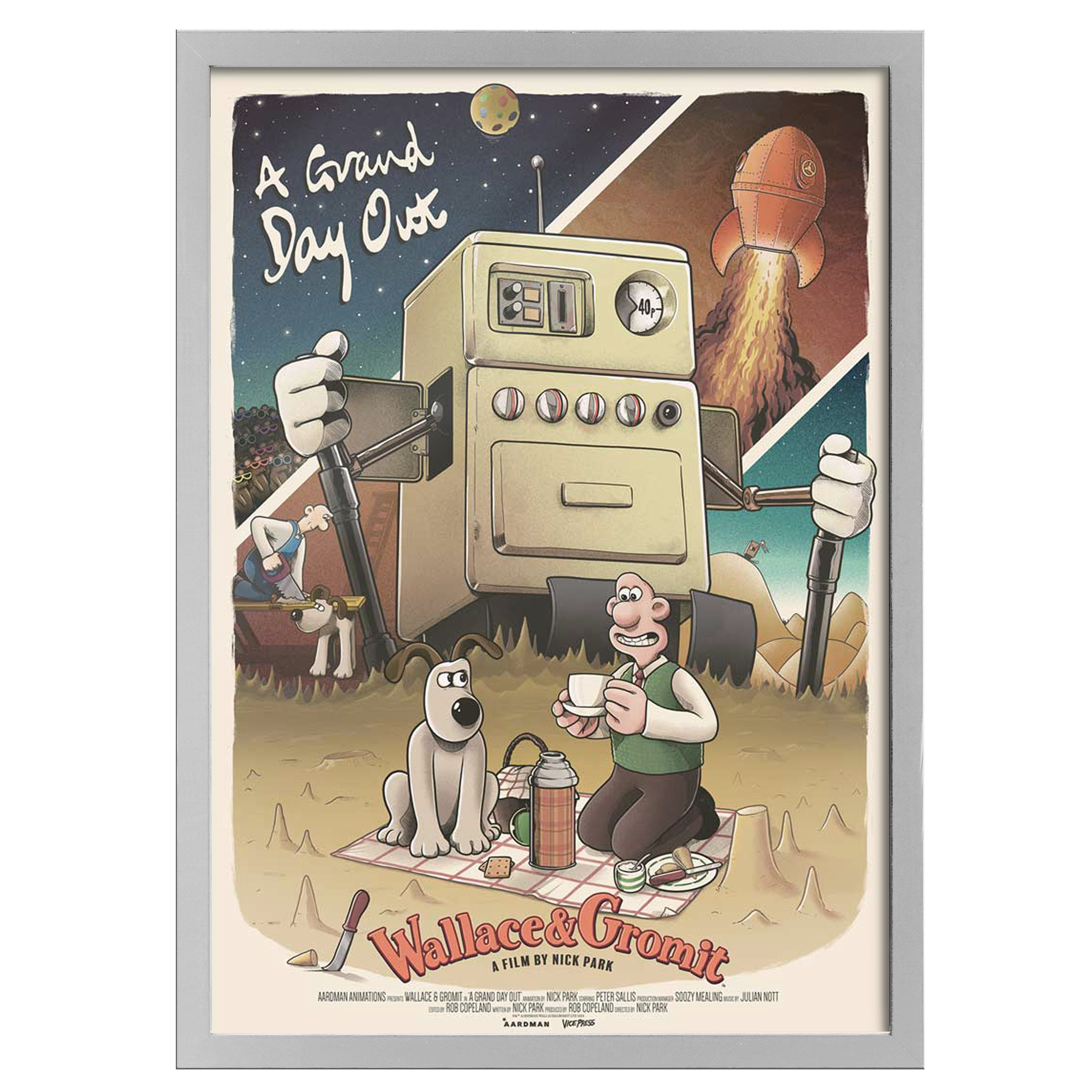 Wallace & Gromit In A Grand Day Out - Art Print | Vice-Press – Vice Press